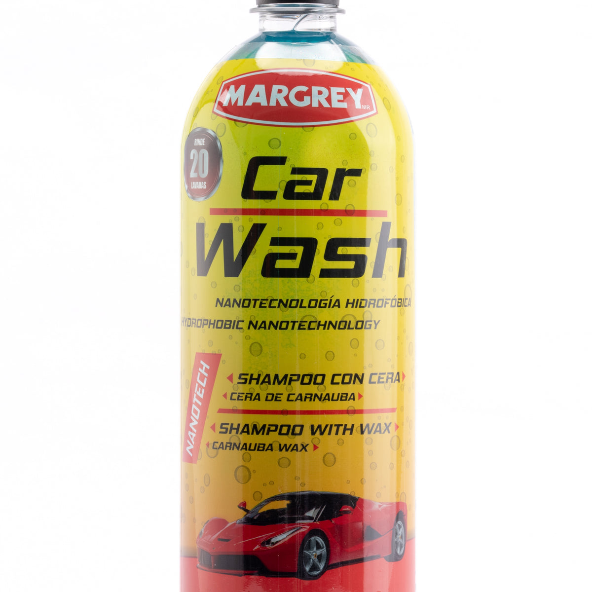 SHAMPOO CAR WASH CON CERA 1L MARGREY – PuraBateria